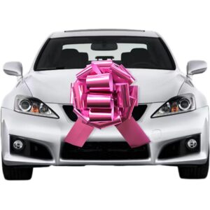 1Pcs 14 InchGiant Gift Bow, Giant Pink Car Bow Large Gift Bow for Large appliances,Bikes,Table Decorations and Party Events Decoration (Pink)