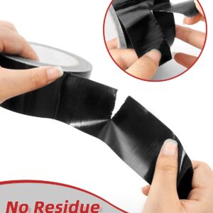 WeLiu Duct Tape Heavy Duty 5 Pack 150 Yards Black Duct Tape 9 Mil Flexible No Residue Non-Reflective Bulk Value for Indoor Outdoor Repairs Professional Industrial Use (2 inches x 30 Yards per Roll)