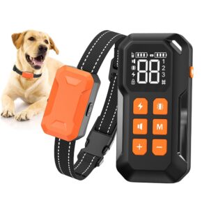 wtbfx wireless dog fence system,electric fence for dog,dog training collar with remote,portable 2 in 1 wireless dog fence waterproof and rechageable collar,medium and large dog collar