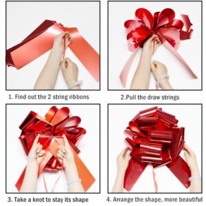 1Pcs 14 InchGiant Gift Bow, Giant Pink Car Bow Large Gift Bow for Large appliances,Bikes,Table Decorations and Party Events Decoration (Pink)