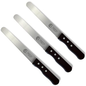 czbzymyyy 3 pack bread knife, 13-inch multifunction serrated bread slicer, stainless steel bread knife/slicer for homemade bread (8-inch blade with 5-inch handle)