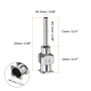 HARFINGTON 30pcs 14Gauge Stainless Steel Dispensing Needles, 1/2" All Metal Glue Needle Tube Blunt Tips Luer Lock for Thick Liquids, Ink, Glue, Lab Use