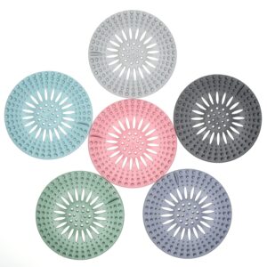 6 psc hair catcher shower drain hair catcher rubber stopper shower drain covers for bathroom