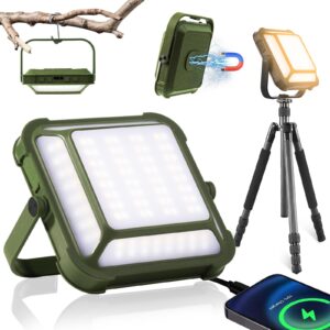 lanterns for power outages, led camping lantern rechargeable 1000lm, 10000mah portable emergency light, waterproof, 3 modes for tent, outdoor, and emergency use（green)