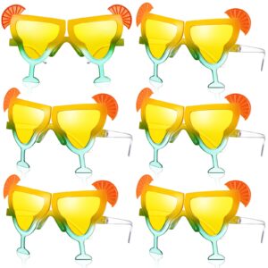 electricwise 6 pcs margarita sunglasses party decorations margs and matrimony bachelorette eyeglasses funny novelty hawaiian sunglasses for women adult summer beach luau bridal shower tropical party