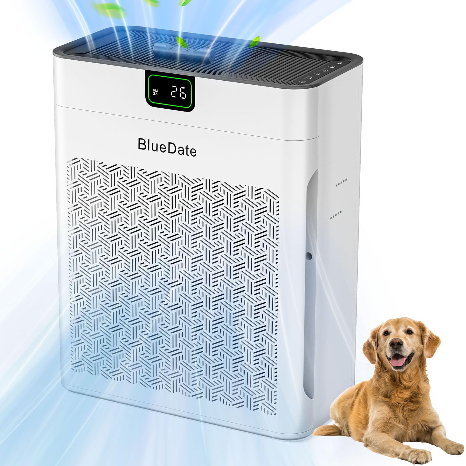 Air Purifiers for bedroom with PM 2.5 Display Air Quality Sensor,Remove Pet Hair Dust Smoke Pollutants Odor, 25dB Sleep Mode, Timer,Aromatherapy,HEPA Air Purifier for Home Large Room up to 1100 Sq Ft