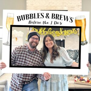 jevenis brews before i dos decorations bridal shower bachelorette party photo booth props frame champagne party brunch decorations mimosa bar sign supplies bridal shower decoration