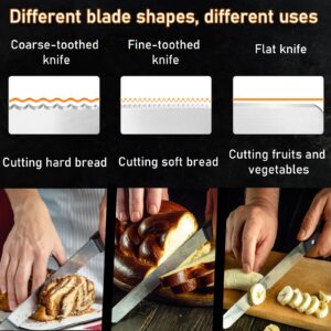 CZBZYMYYY 3 Pack Bread Knife, 13-Inch Multifunction Serrated Bread Slicer, Stainless Steel Bread Knife/Slicer for Homemade Bread (8-inch Blade with 5-inch Handle)