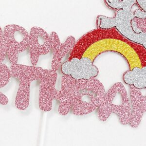 Cartoon Cat Birthday Cake Decoration, Cute Cat Birthday Cake Decoration (Pink)