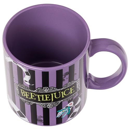 Silver Buffalo Beetlejuice Ceramic Mug Featuring Sandworm, 20 Ounces