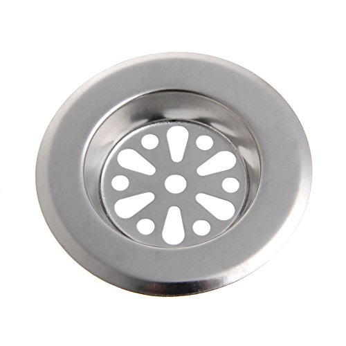 KAKASEA Stainless Steel Sink Strainer Kitchen Bath Hair Catcher Trap Drain Filter, Silver