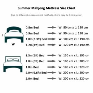 Insulation Mattress, Carbonised Mahjong Bamboo Mat, Summer Sleeping Mat for Single and Double Bed, Smooth Folding Cooler, Refreshing and Breathable Bedding,LxW-50x50cm/20x20in