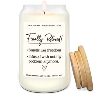 neweleven retirement gift for woman - cool retirement gifts - best gifts for retirement 2024, retirement decorations, farewell goodbye gifts for coworkers, friends - scented candle