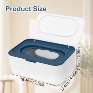 RSQAZQ Dryer Sheet Holder, Laundry Dryer Sheet Container With Lid Dryer Sheet Dispenser Organizer Basket, Fabric Softener Sheet Storage Box for Laundry Room Washer Organization (Blue)