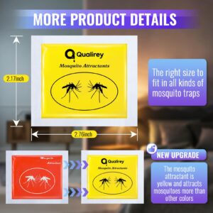 Qualirey 3 Pcs Mosquito Attractants for All Bug Zapper Bait Refill, Safe Yellow Mosquito Lures Fly Bait, Clip on Mosquito Trap Attractant Bait Hang Bug Zapper Refill for Indoor Outdoor