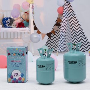 Amaz Gas Disposable Helium Gas Tank 7L - Party Decorations for Birthday, Thanksgiving, Anniversary, Christmas, New Year, Graduation, Weddings, and More - Blue(1 Box)