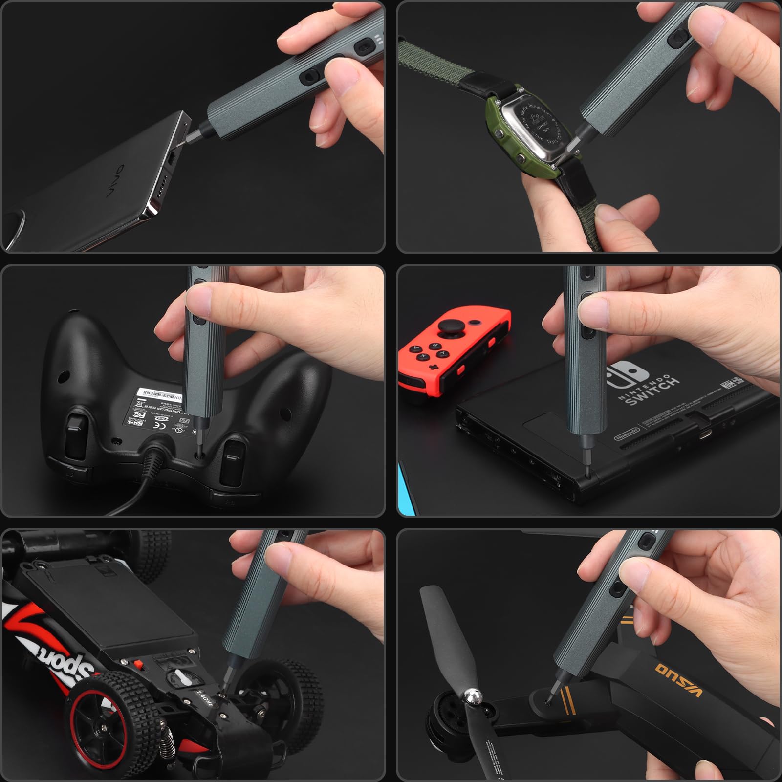 STREBITO Mini Electric Screwdriver Set 155 in 1 Small Electric Screwdriver Cordless, 140 S2 Magnetic Bits, 3 Torque Settings, 650mAh Battery, Precision Electric Screwdriver Kit for Computer Laptop RC