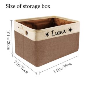 Personalized storage boxes for children Customize the name and icon, A foldable storage box bins for children's clothes, toys, books, etc Storage baskets suitable for both boys and girls (Gray)