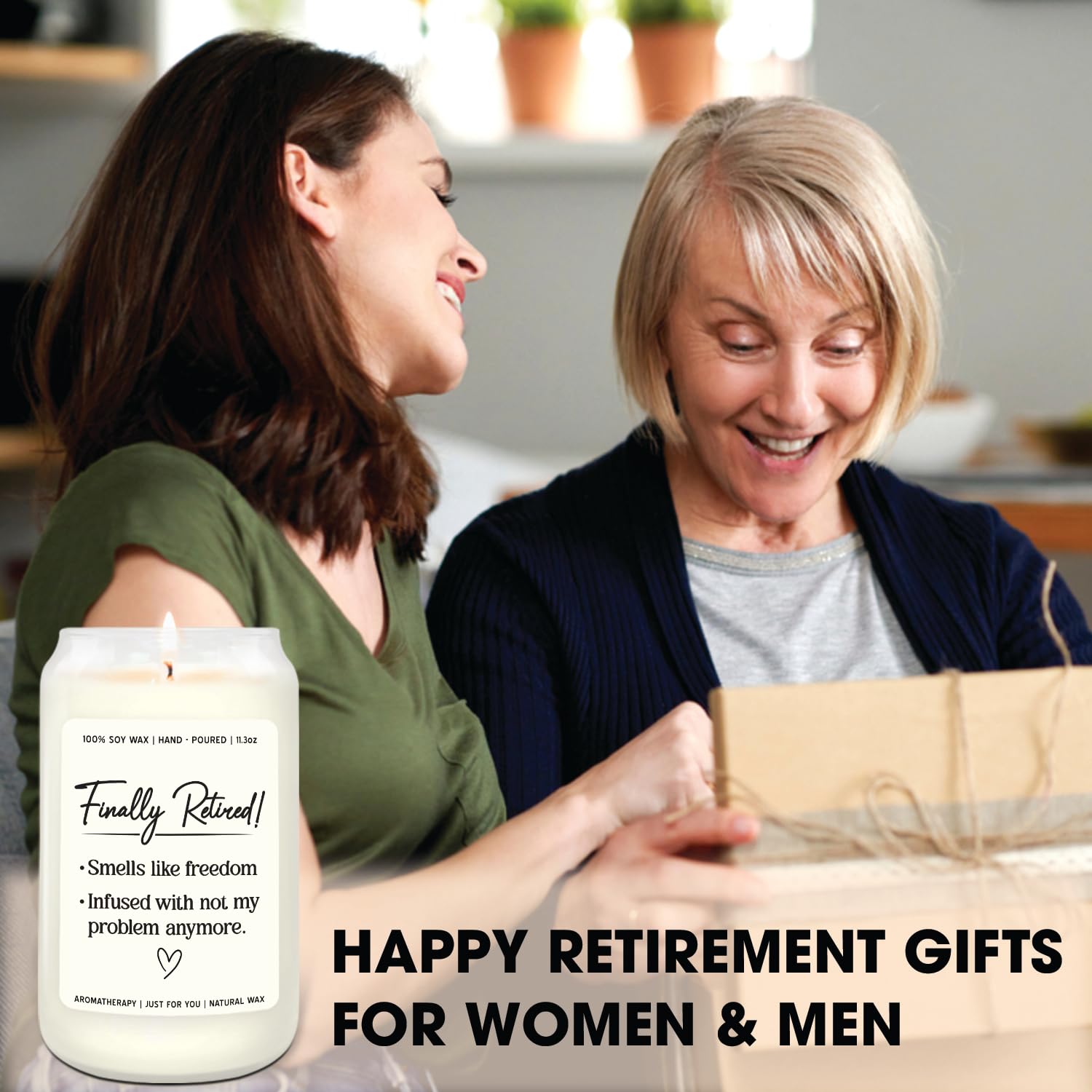 NewEleven Retirement Gift for Woman - Cool Retirement Gifts - Best Gifts for Retirement 2024, Retirement Decorations, Farewell Goodbye Gifts for Coworkers, Friends - Scented Candle