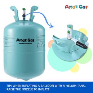 Amaz Gas Disposable Helium Gas Tank 7L - Party Decorations for Birthday, Thanksgiving, Anniversary, Christmas, New Year, Graduation, Weddings, and More - Blue(1 Box)