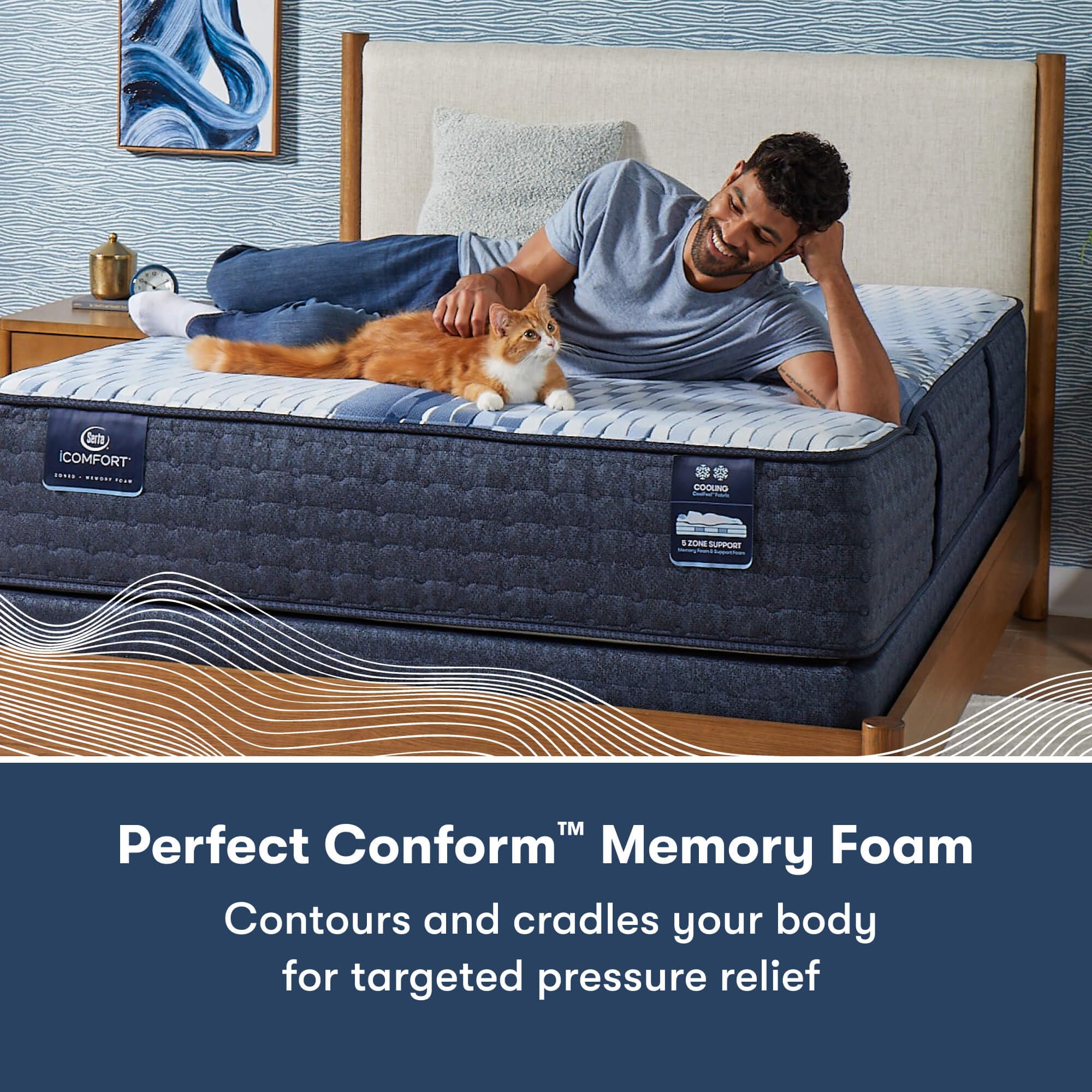 Serta iComfort - Aveda 12" Plush King Memory Foam Mattress - Pressure-Relieving, Cooling, and Supportive for a Restorative Sleep - 100 Night Trial, CertiPUR-US Certified