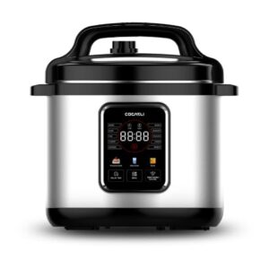 Cocaeli 13-in-1 Electric Pressure Cooker, Rice Cooker, Steamer, Sauté, Yogurt Maker, 10 Safety Features, Non-Stick Inner Pot, 6 Quart, Stainless Steel