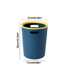 Generic Garbage Bin Easy to Use and Maintain for Bathrooms, Offices, Bedrooms Small Trash Can for Bathroom Bedroom Office Kitchen Kitchen Trash Can Kitchen Waste Bin, blue