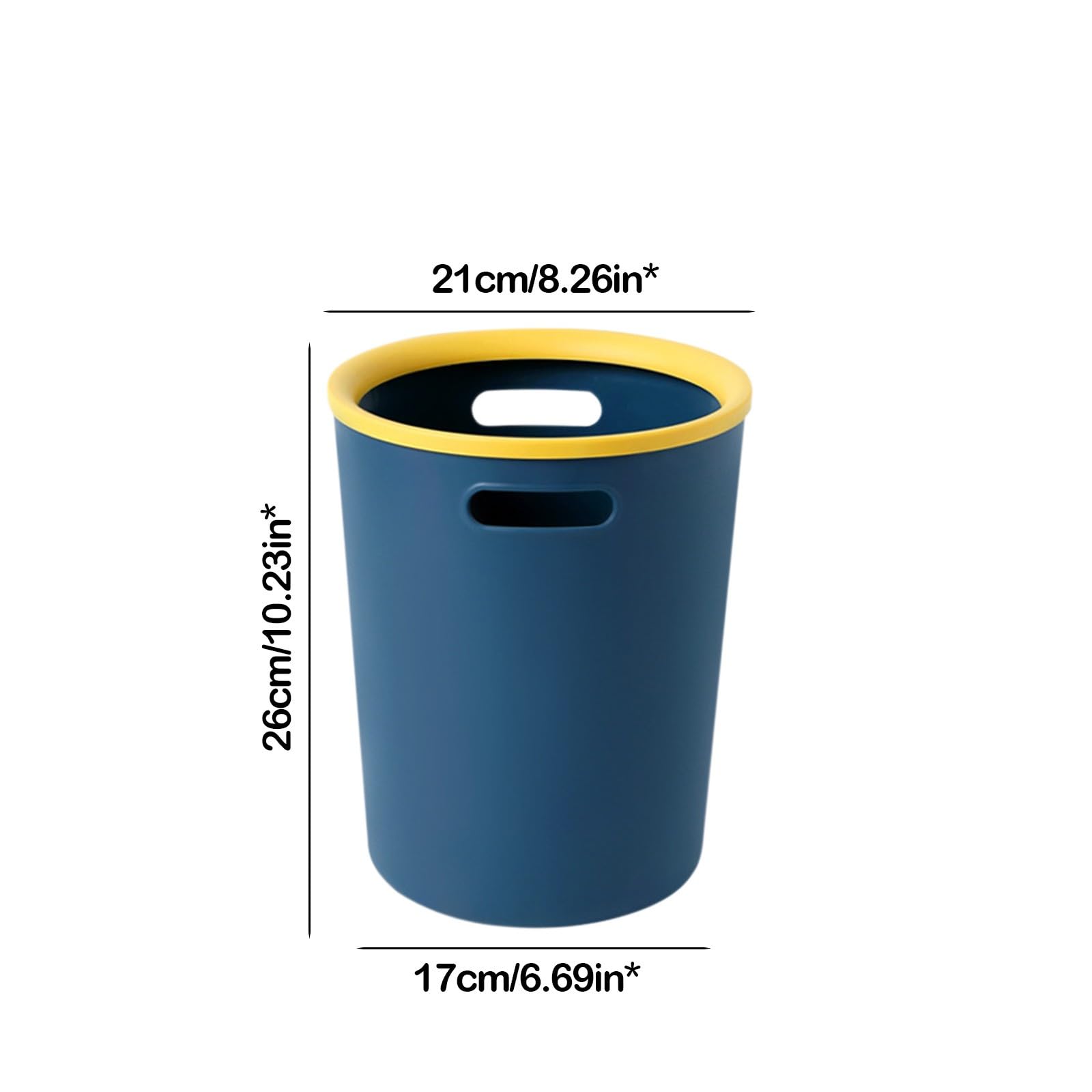 Generic Garbage Bin Easy to Use and Maintain for Bathrooms, Offices, Bedrooms Small Trash Can for Bathroom Bedroom Office Kitchen Kitchen Trash Can Kitchen Waste Bin, blue