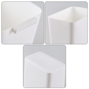 Kiddream 3 Pack 4.5 Gallon Deskside Wastebasket, Plastic Slim Trash Can, White