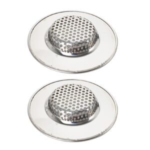 haoyull 2pcs kitchen sink strainer plug stainless steel hole cover bathtub/shower drain cover hair catcher sink stopper, dimensions as shown