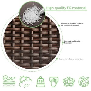 Laphivieh 120 Ft Wicker Repair Kit, Plastic Wicker Repair Supplies, Mixed Dark Brown, Synthetic Rattan Replacement Material for Patio Wicker Furniture Sofa Chair Repair