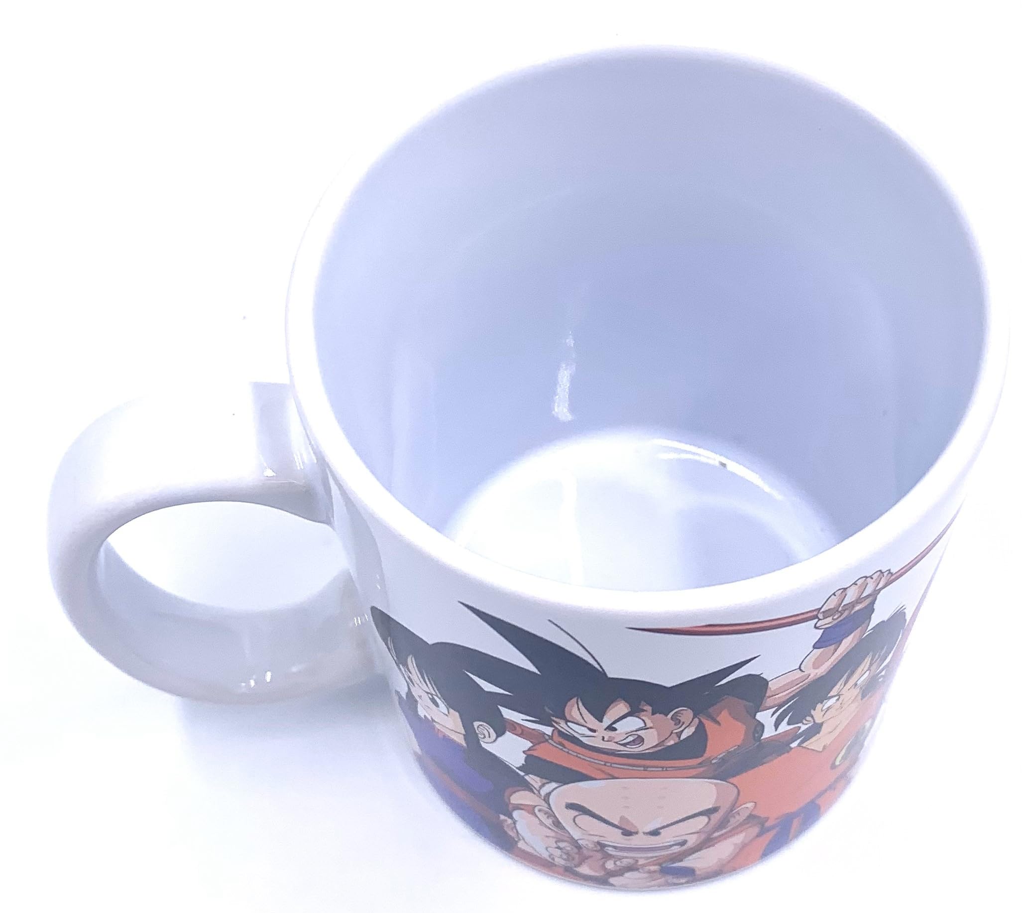 Just Funky Dragon Ball Z White Ceramic Mug - 16-Ounce Coffee Cup Mug Featuring Goku Chiaotzu Yancha Krillin Piccolo Videl Kami/Shen & Tein, DBZ-CMG-36808-RSS.03