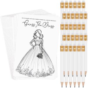 fulmoon 30 sets guess the dress bridal shower games for guests include wedding shower games cards and bridal shower pre sharpened pencils fun wedding decorations party supplies games ideas