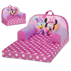 delta children - minnie mouse cozee buddy flip-out kids chair, pink