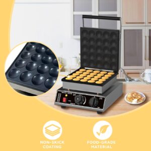 25 PCS Mini Pancakes Maker Machine,110V Mini Dutch Pancake Maker, 1750W Commercial Electric Nonstick Waffle Maker Machine for Home and Restaurants