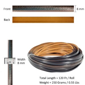 Laphivieh 120 Ft Wicker Repair Kit, Plastic Wicker Repair Supplies, Mixed Dark Brown, Synthetic Rattan Replacement Material for Patio Wicker Furniture Sofa Chair Repair