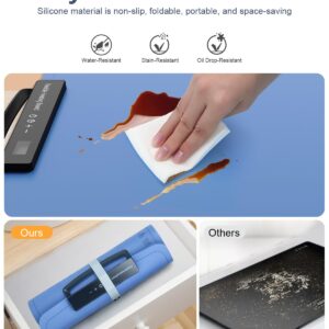 Food Warming Mat for Electric Warming Tray: 24H Timer Full Surface Heating Food Warmer - 7 Temperature Portable Food Warming Mat for Buffet - Silicone Heating Mat for Parties and Daily Use