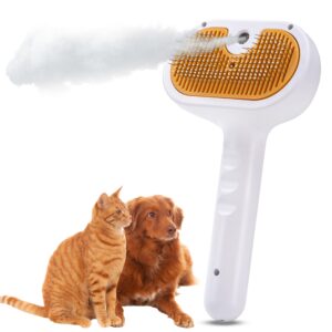 cat steam brush 2024 new rechargeable self-cleaning pet grooming tool for indoor cats long and short hair cats and dogs steamy hair comb steamy massage shedding relief