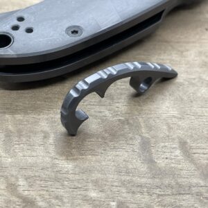 Metonboss Brushed Zirconium Gear BACKSPACER for Spyderco PARA 3