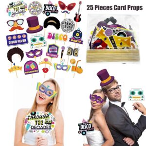 50 Pcs Rock Party Photo Booth Props Set for Adults, Funny Rock Star Party Sunglasses, Hats, Wigs, Inflatable, Photo Booth Props Kits for Graduation, Wedding, Birthday, Bachelorette and All Occasions