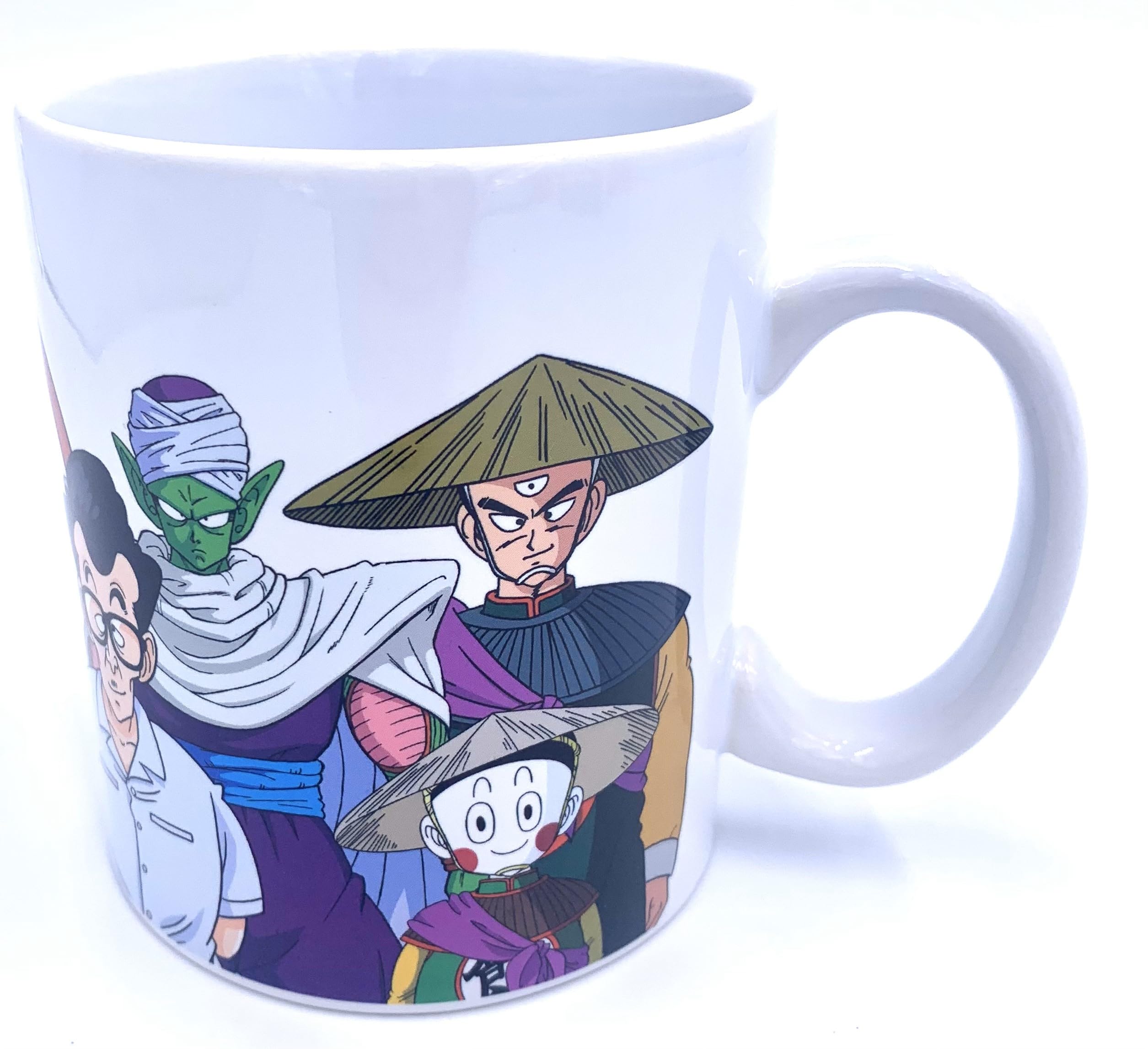 Just Funky Dragon Ball Z White Ceramic Mug - 16-Ounce Coffee Cup Mug Featuring Goku Chiaotzu Yancha Krillin Piccolo Videl Kami/Shen & Tein, DBZ-CMG-36808-RSS.03