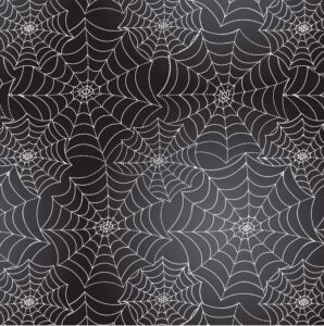 david textiles halloween spiderwebs cotton fabric by the yard, black, dti-a-2707-4c-1