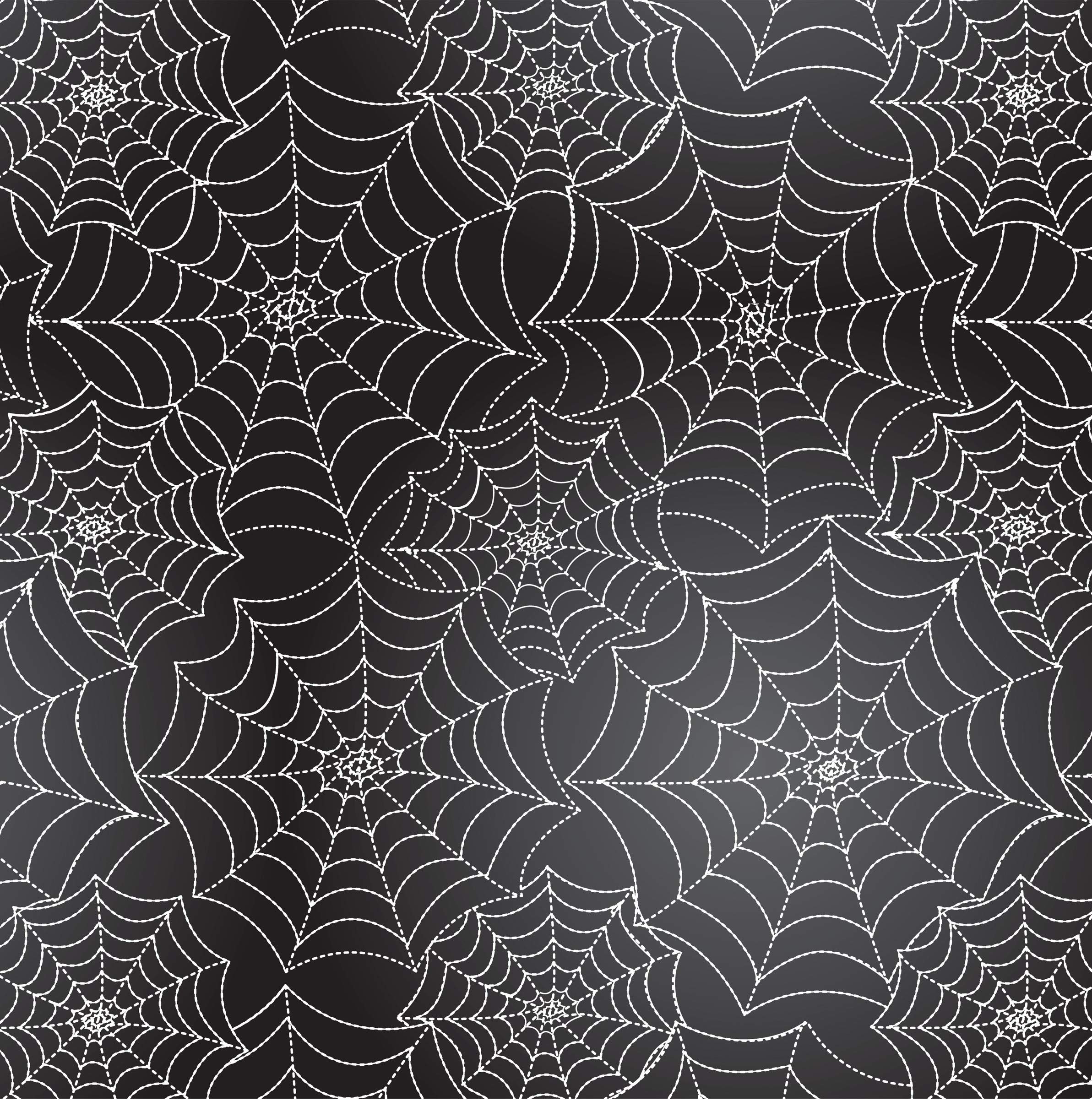 David Textiles Halloween Spiderwebs Cotton Fabric by The Yard, Black, DTI-A-2707-4C-1