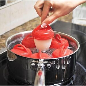 6 Pcs Egg Cooker and Steamer Silicone Poached Egg Cups for Boiling Eggs Hard Boiled Egg Maker Silicone Egg Mold - Poached Egg Cooker Hardboiled Egg Making Poached Egg Holder Mold