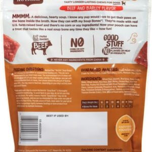 Rachael Ray Nutrish Soup Bones Dog Treats, Real Beef & Barley Flavor, 3 Bones, 6.3 Ounces (Pack of 2)