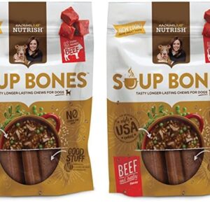 Rachael Ray Nutrish Soup Bones Dog Treats, Real Beef & Barley Flavor, 3 Bones, 6.3 Ounces (Pack of 2)