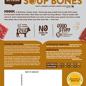 Rachael Ray Nutrish Soup Bones Dog Treats, Real Beef & Barley Flavor, 3 Bones, 6.3 Ounces (Pack of 2)