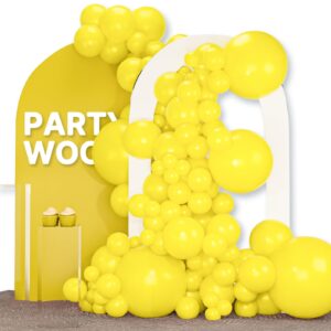 partywoo yellow balloons 120 pcs yellow balloons different sizes pack of 18 12 10 5 inch balloon arch kit yellow balloon garland for graduation easter birthday yellow party decorations yellow-y55