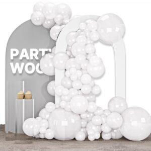 partywoo pearl white balloons 85 pcs white balloons pearl balloons different sizes pack of 18 12 10 5 inch white pearl balloon arch kit balloon garland for wedding bridal party decorations white-z30