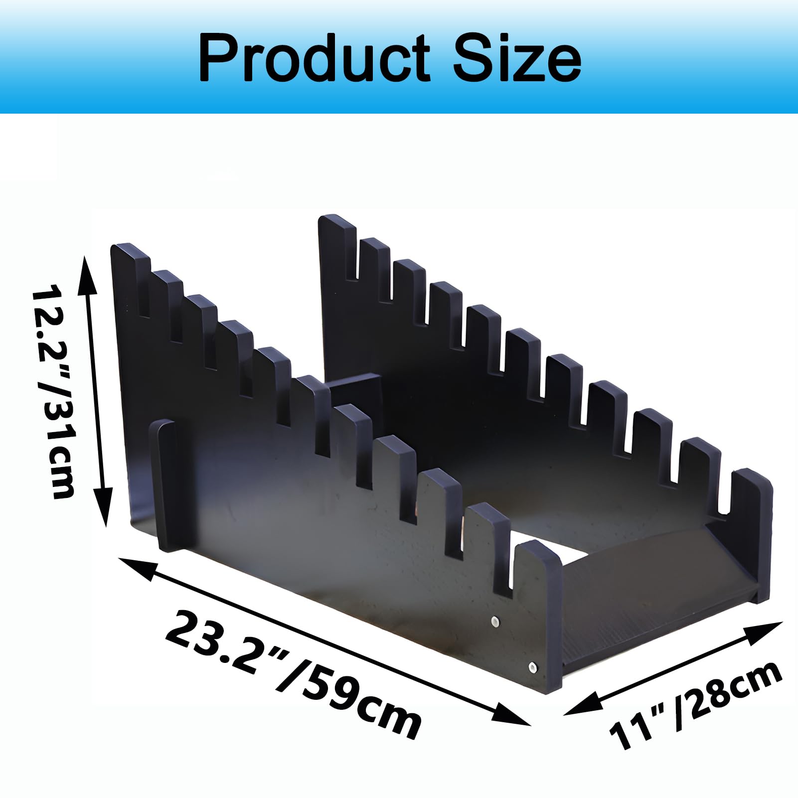 Jeracino Tile Sample Display Stand, 10-tier Plate Display Tile Sample Storage Rack, Wooden Floor Sample Holder and Standing Slotted Flooring Display Shelf in Exhibition Halls (23.2*11*12.2in)